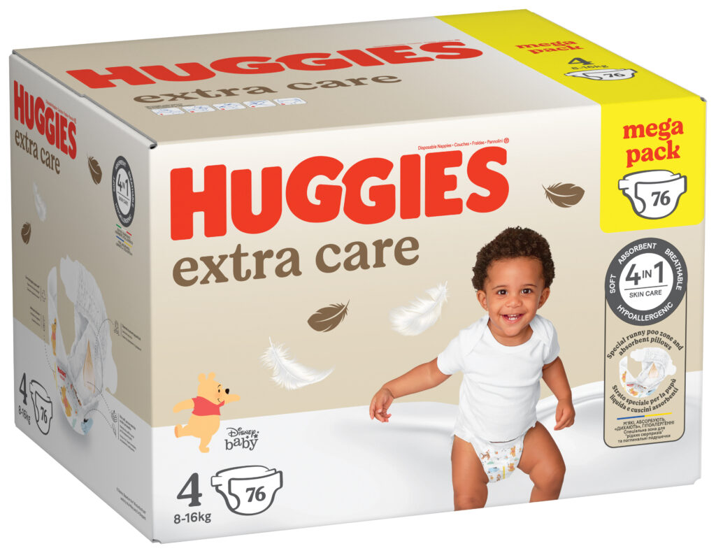 HUGGIES - EXTRA CARE MEGA PACK TG.4 - 76 pezzi - Bimbostore