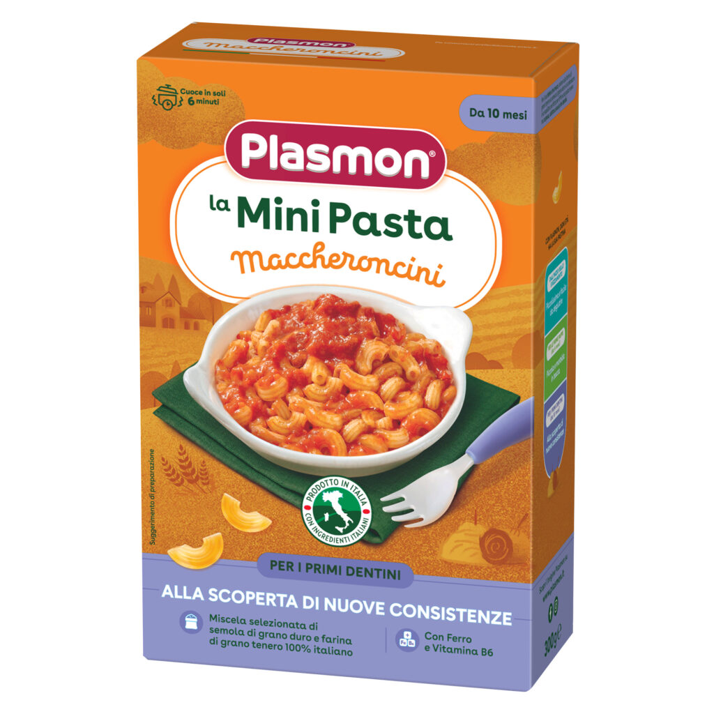 La Mini Pasta Maccheroncini dai 10 mesi 300 gr - Plasmon - Bimbostore
